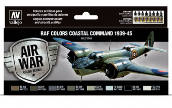 71148 Vallejo Набор красок RAF colors Coastal Command 1939-1945 (8 ...